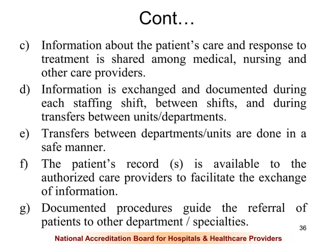 Nabh standards 3rd edition highlighted | PPTX