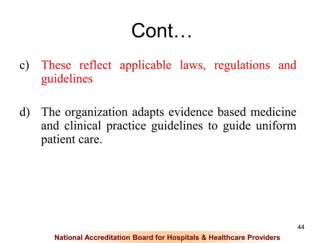 Nabh standards 3rd edition highlighted | PPTX