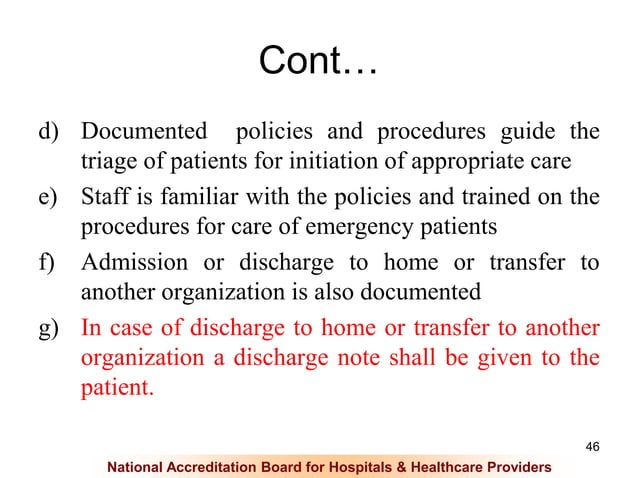 Nabh standards 3rd edition highlighted | PPTX