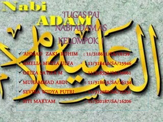Nabi adam as | PPTX