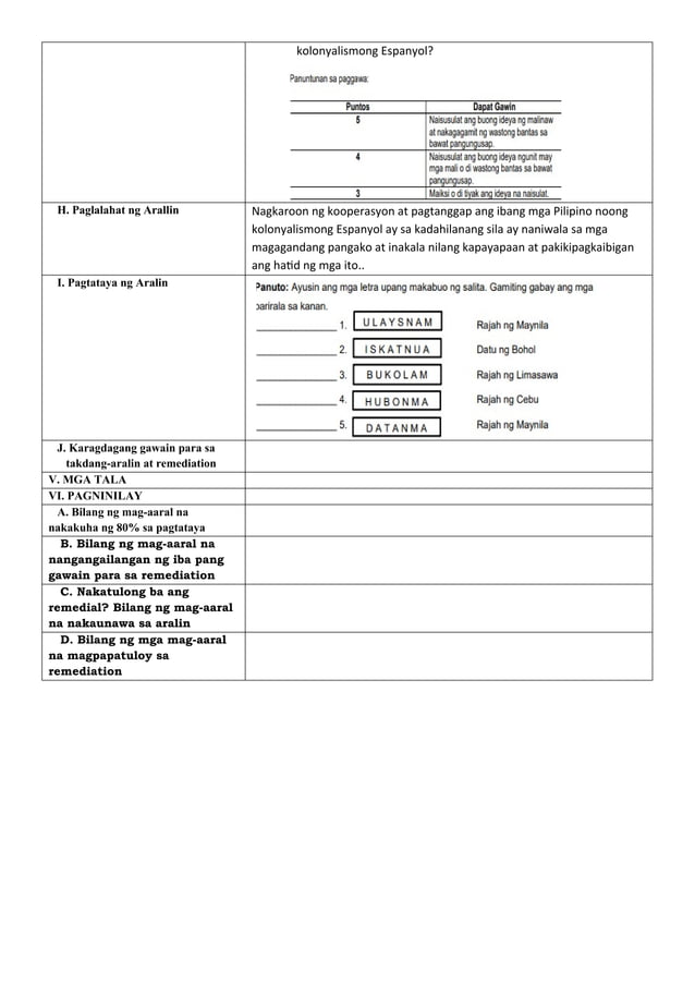 Nabibigyang opinyon ang mga dahilan ng kooperasyon at pagtanggap ng ibang mga Pilipino sa ...