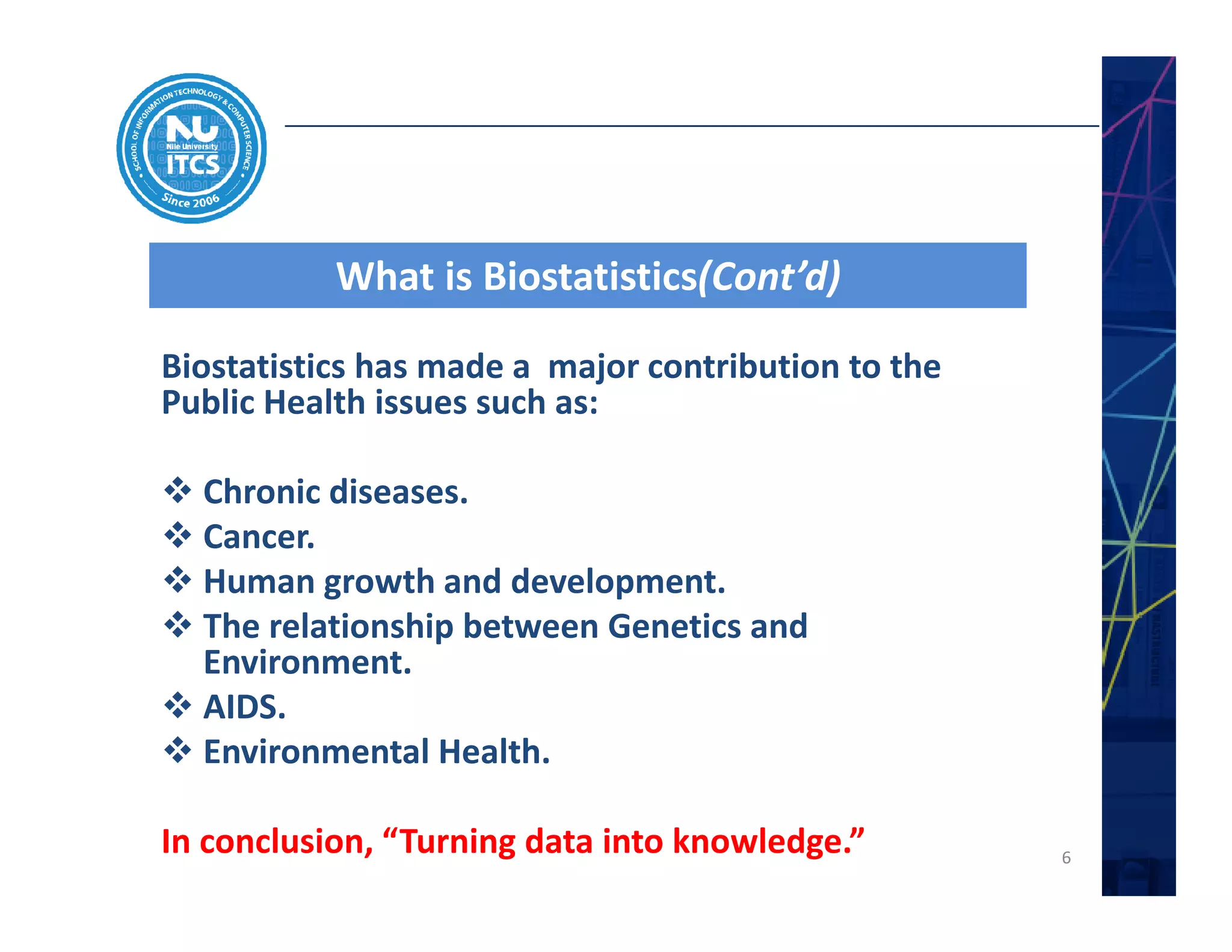 Biostatistics and its importance to Biologist | PDF