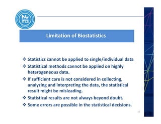 Biostatistics and its importance to Biologist | PDF