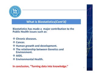 Biostatistics and its importance to Biologist | PDF