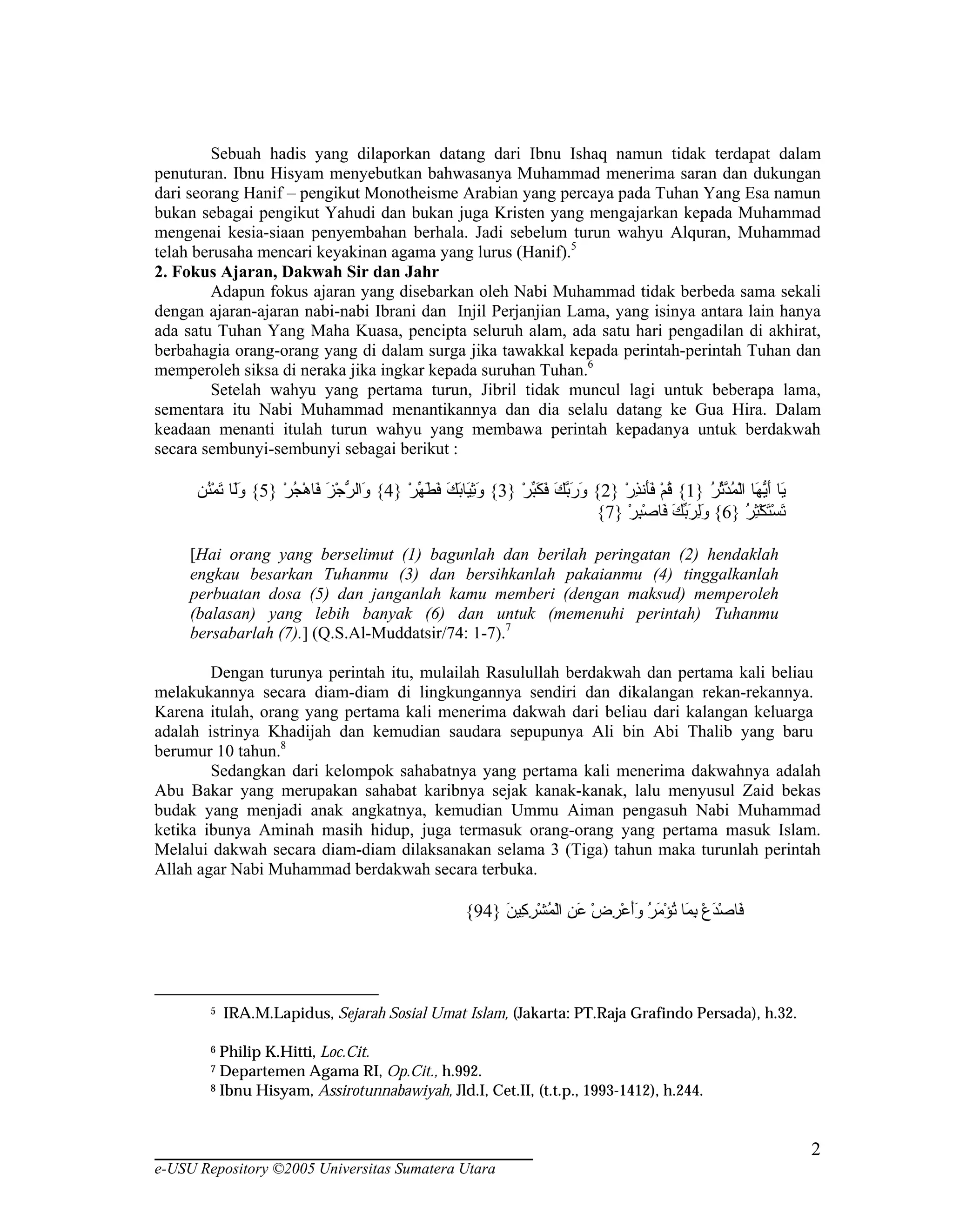Nabi muhammad biografi | PDF