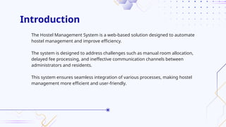 Nabin powerpoint presentation of hostel management | PPTX