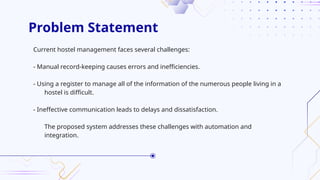 Nabin powerpoint presentation of hostel management | PPTX