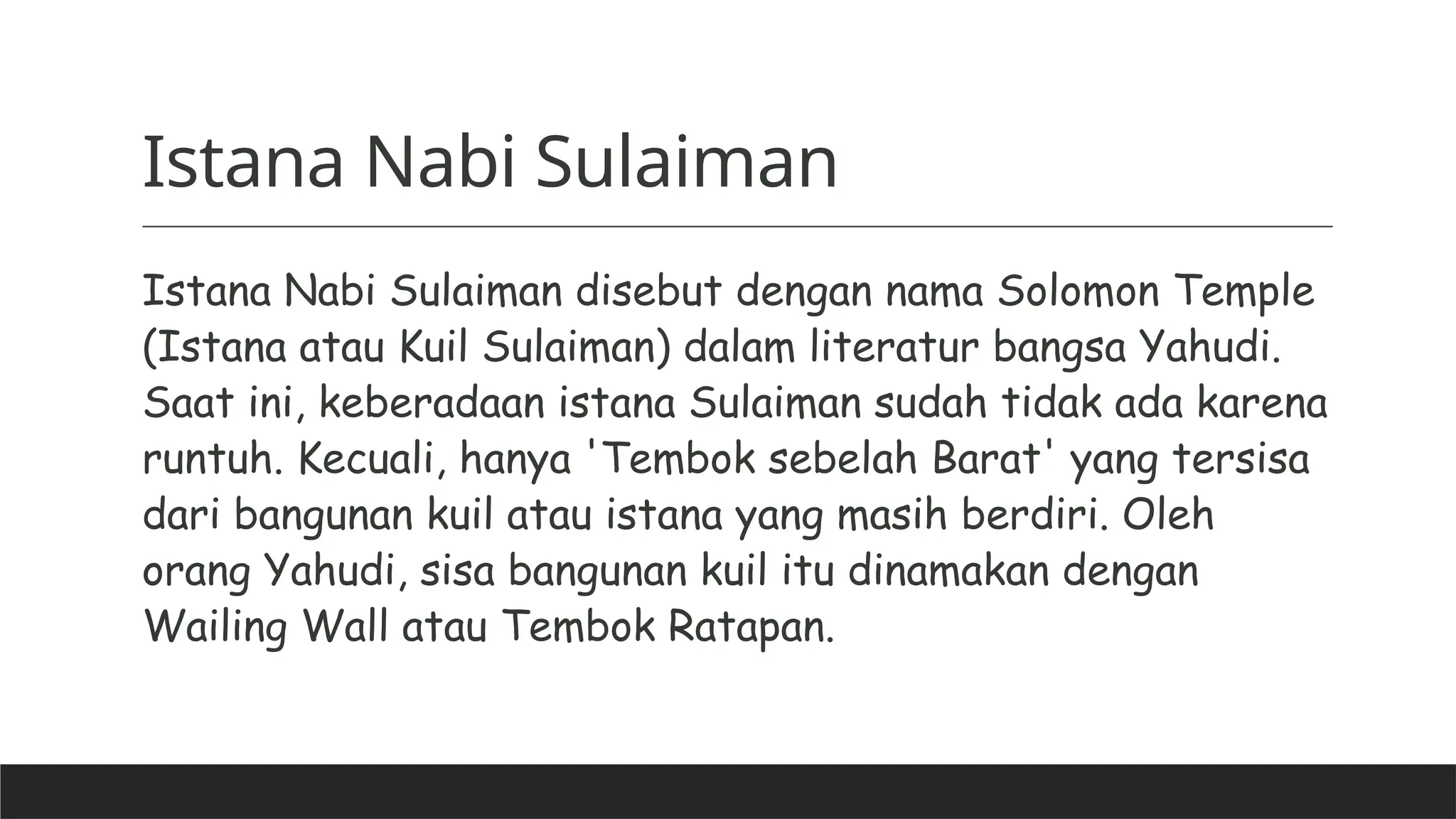 presentasi nabi sulaiman untuk pembelajaran di sekolah dasar | PPTX