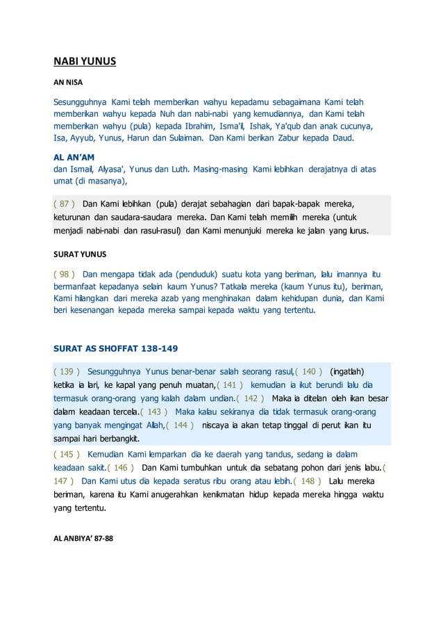 Nabi yunus | PDF