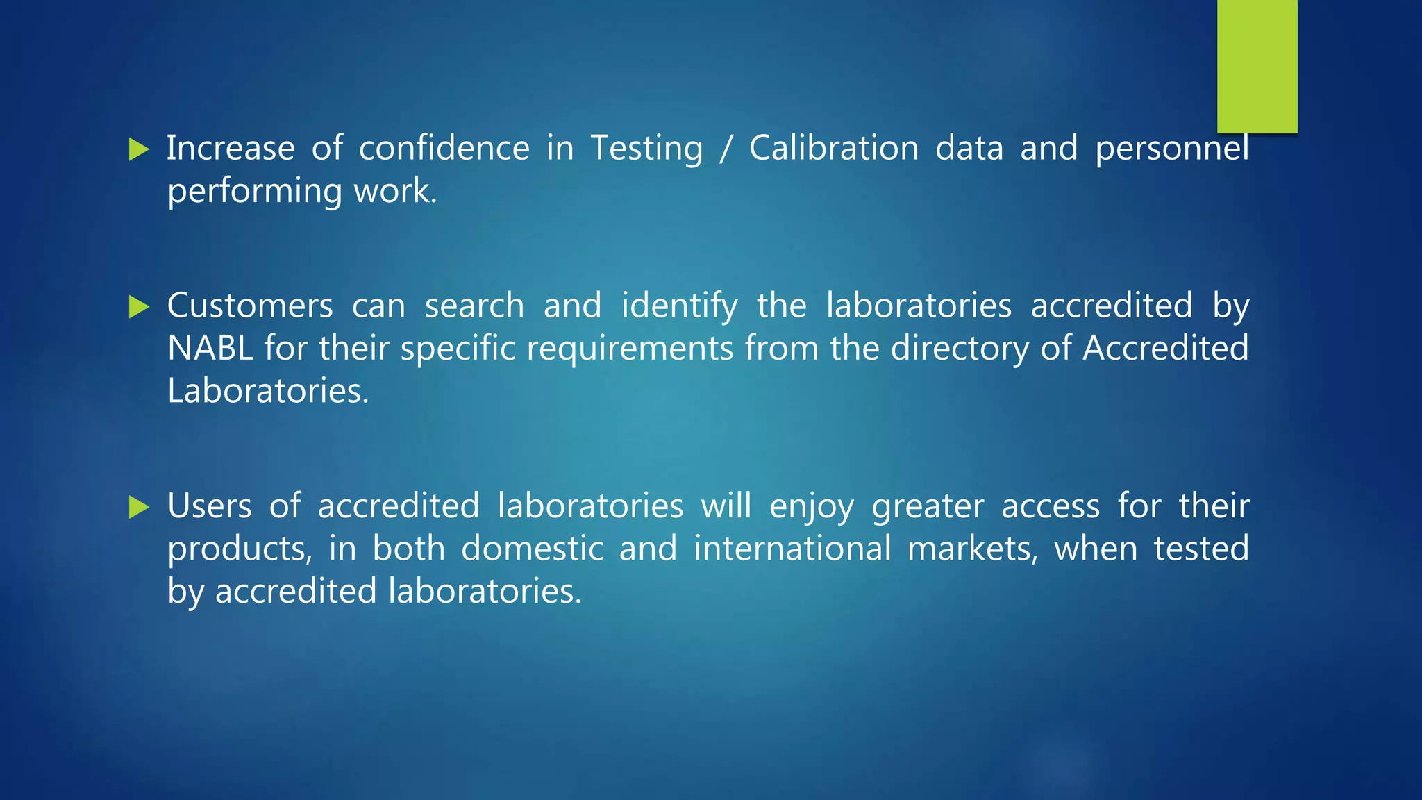 National Accreditation Board For Testing And Calibration Laboratori0es Nabl Pptx Medical