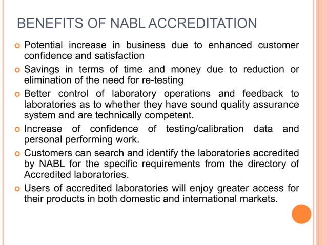 NABL ( NATIONAL ACCREDITATION BOARD DOR TESTING AND CALIBRATION ...