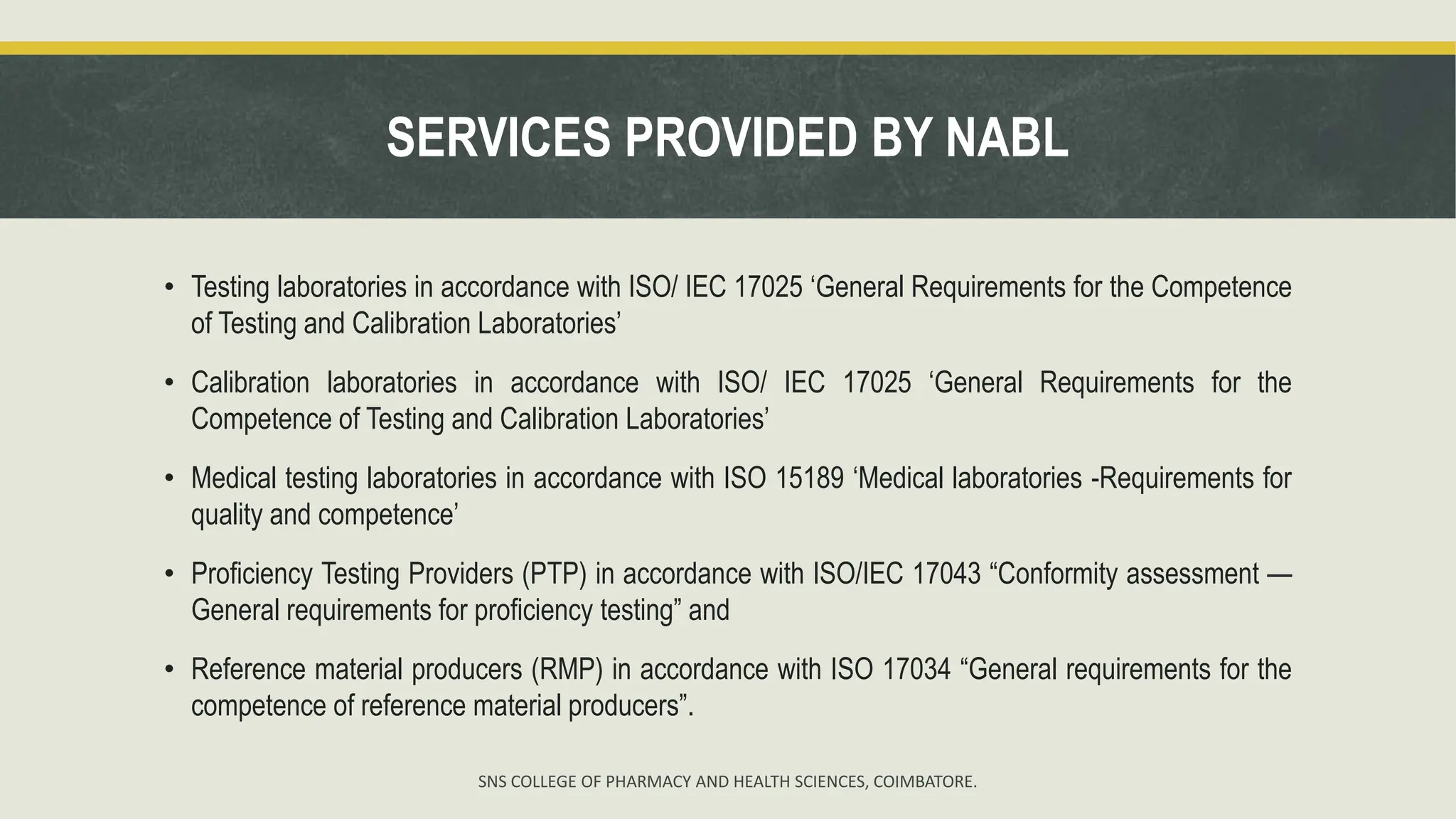 National Accreditation Board for Testing and Calibration Laboratories ...
