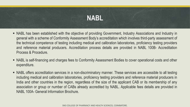 National Accreditation Board for Testing and Calibration Laboratories ...