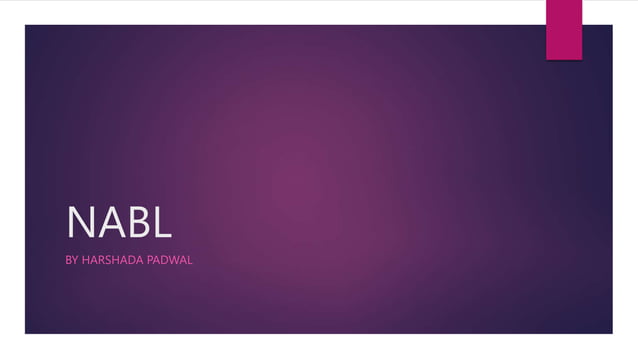 National Accreditation Board for testing and Calibration laboratory ...