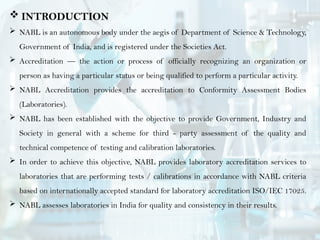 National Accreditation Board for Testing and Calibration Laboratories ...