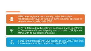 National accreditation for testing and calibration of biological ...