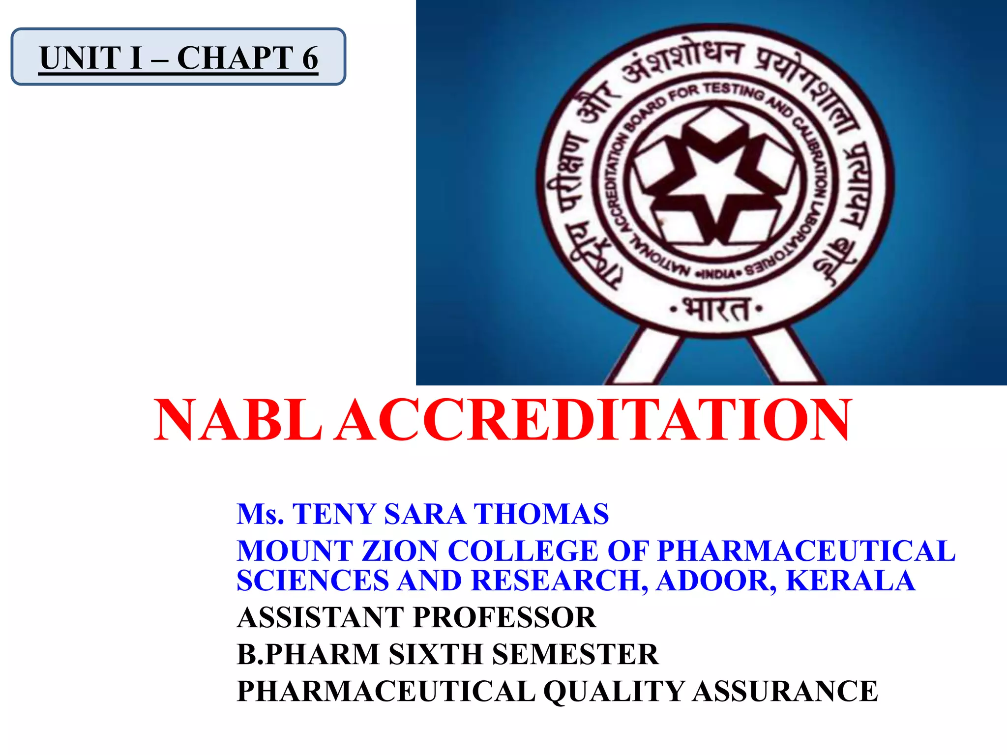 NABL ACCREDITATION | PPTX