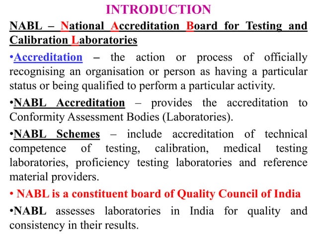 NABL ACCREDITATION | PPTX