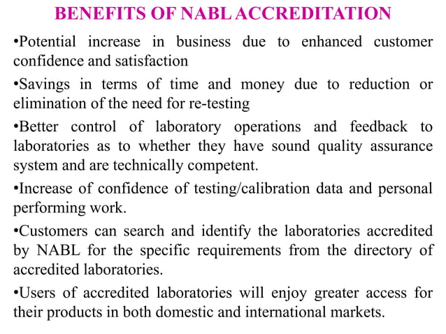 NABL ACCREDITATION | PPTX