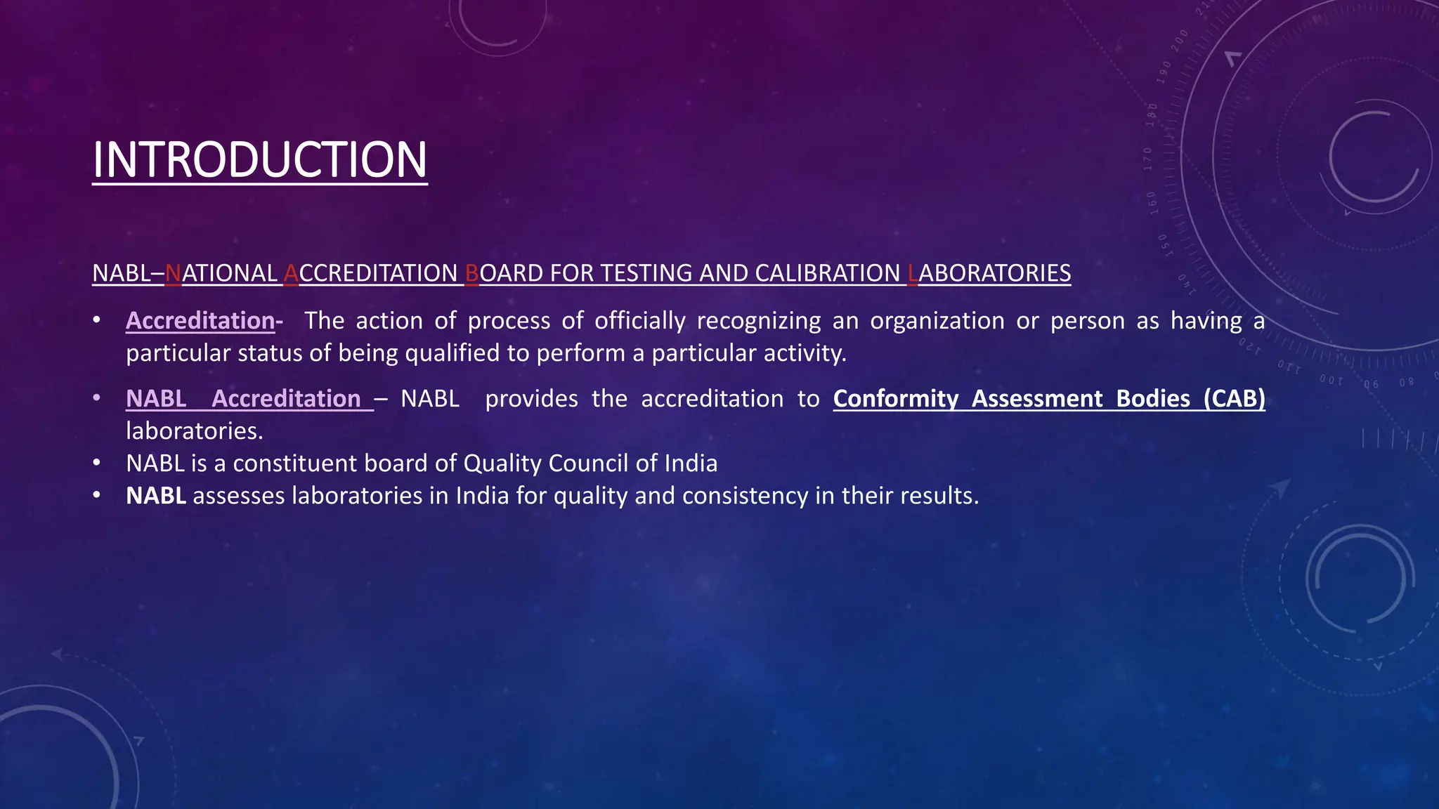 National Accreditation Board For Testing And Calibration Laboratories Nabl Pptx
