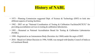 National Accreditation Board for Testing and Calibration Laboratories ...