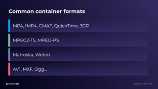 Bitmovin LIVE Tech Talks: Fun with Container Formats | PPT