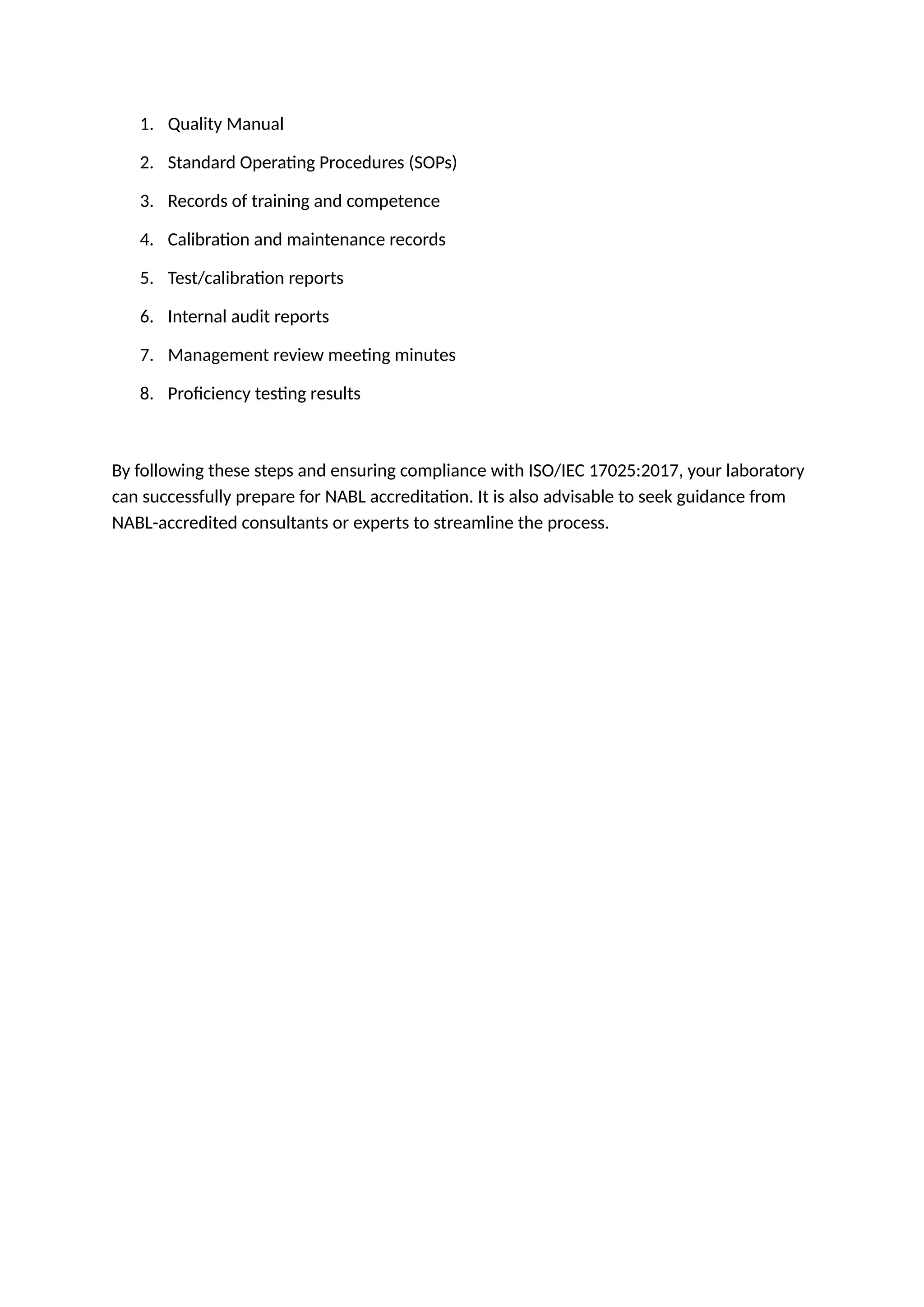 NABL BASIC REQUIREMENT FOR IMPLEMENTATION | DOCX