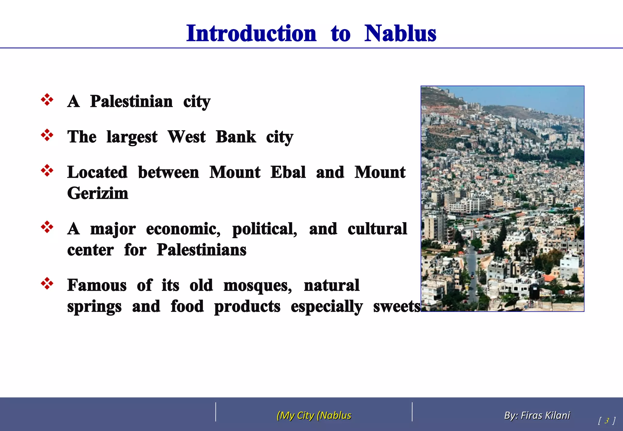 Nablus City, Palestine | PPS