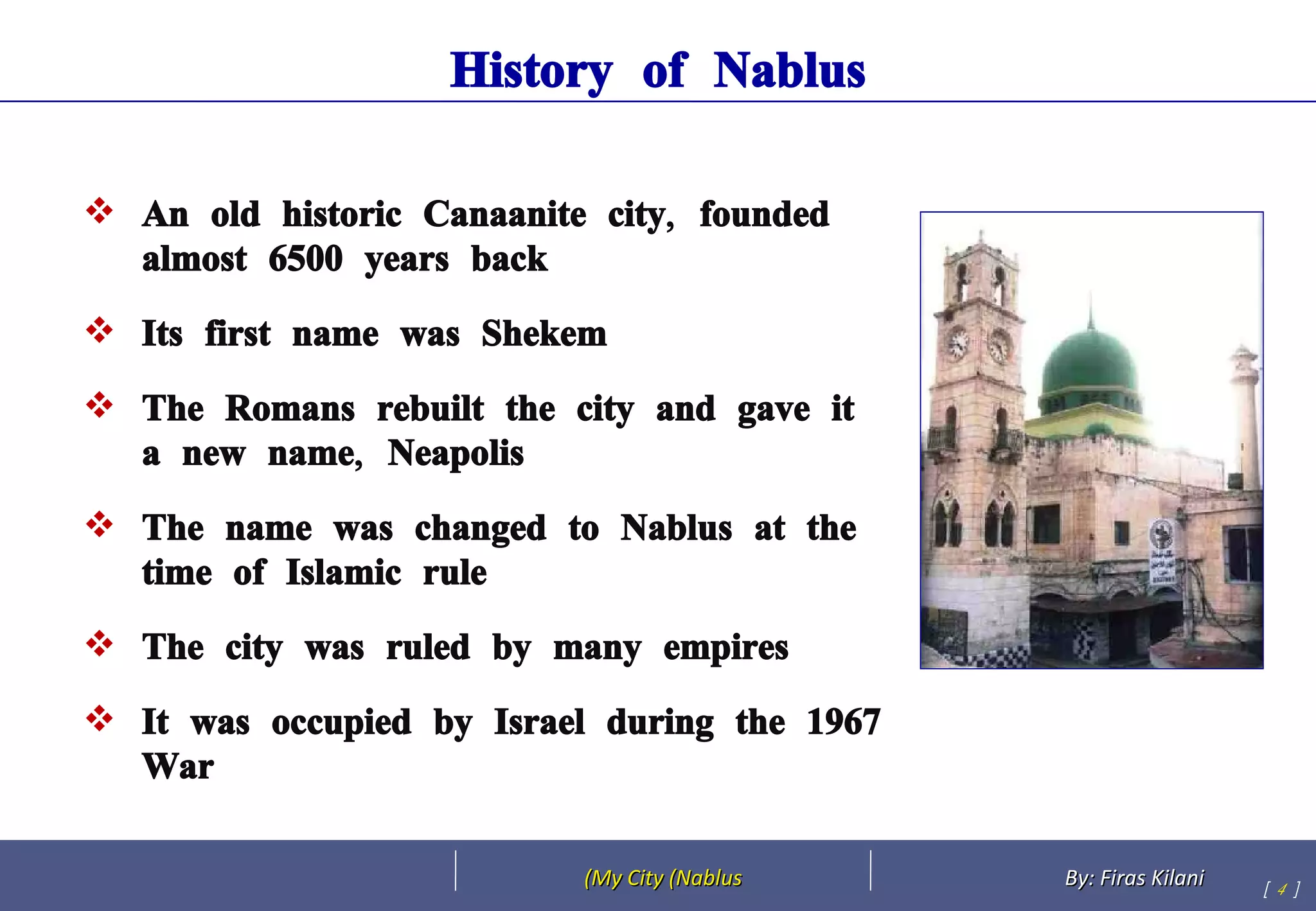 Nablus City, Palestine | PPS