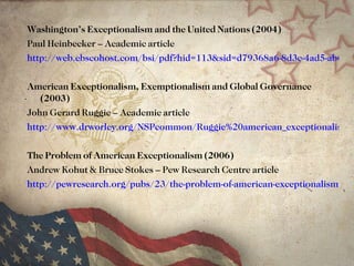 US Exceptionalism | PPT