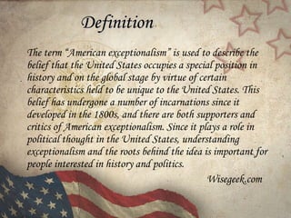 US Exceptionalism | PPT