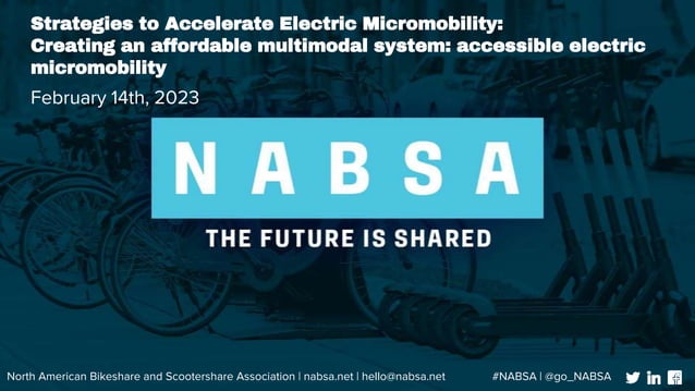 Strategies to Accelerate Electric Micromobility: Creating an affordable ...