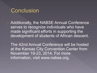 NABSE to Hold 42nd Annual Conference in November | PPTX