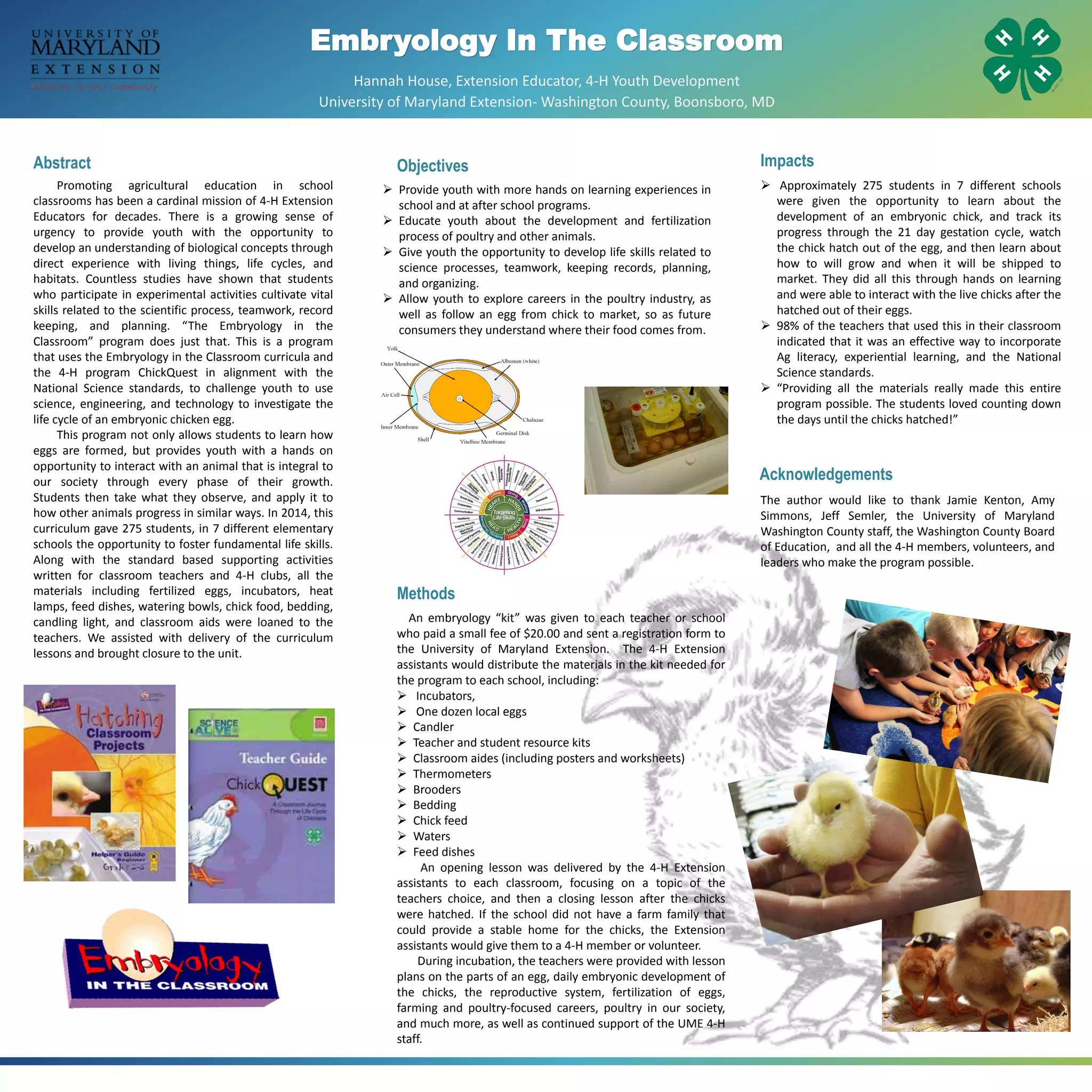 Embryology in the Classroom Hannah House | PPTX