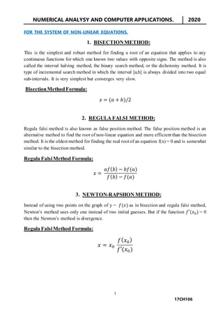 Numerical Analysis and Computer Applications | DOCX