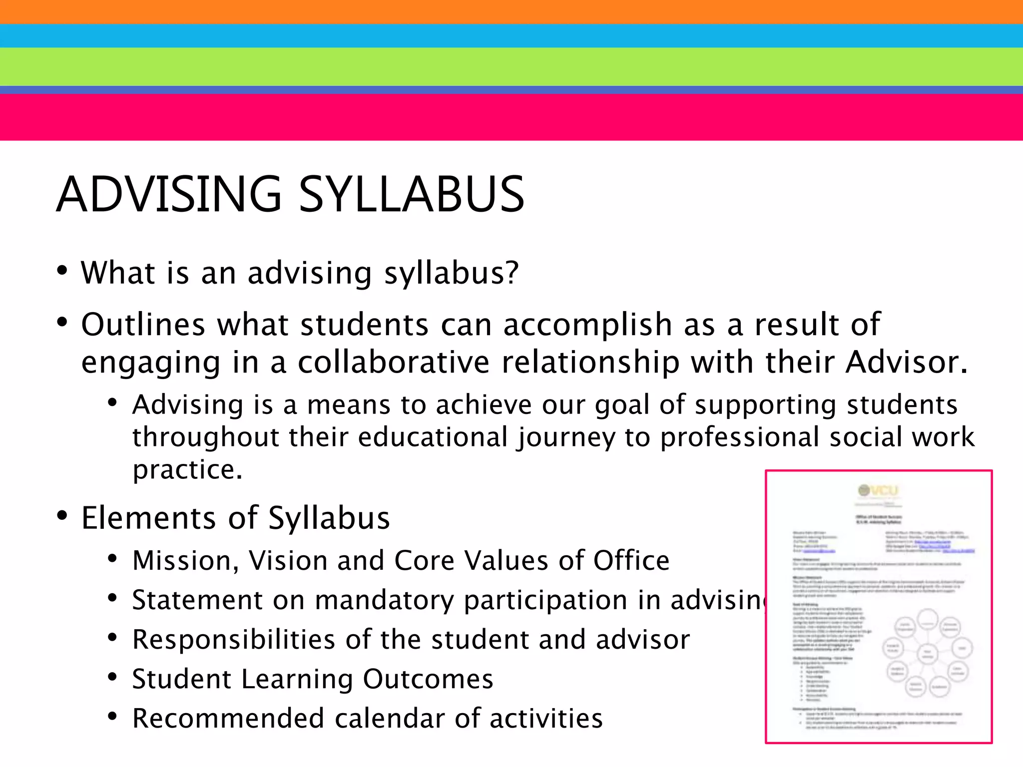 A Holistic Advising Model: Fostering Student Success through ...