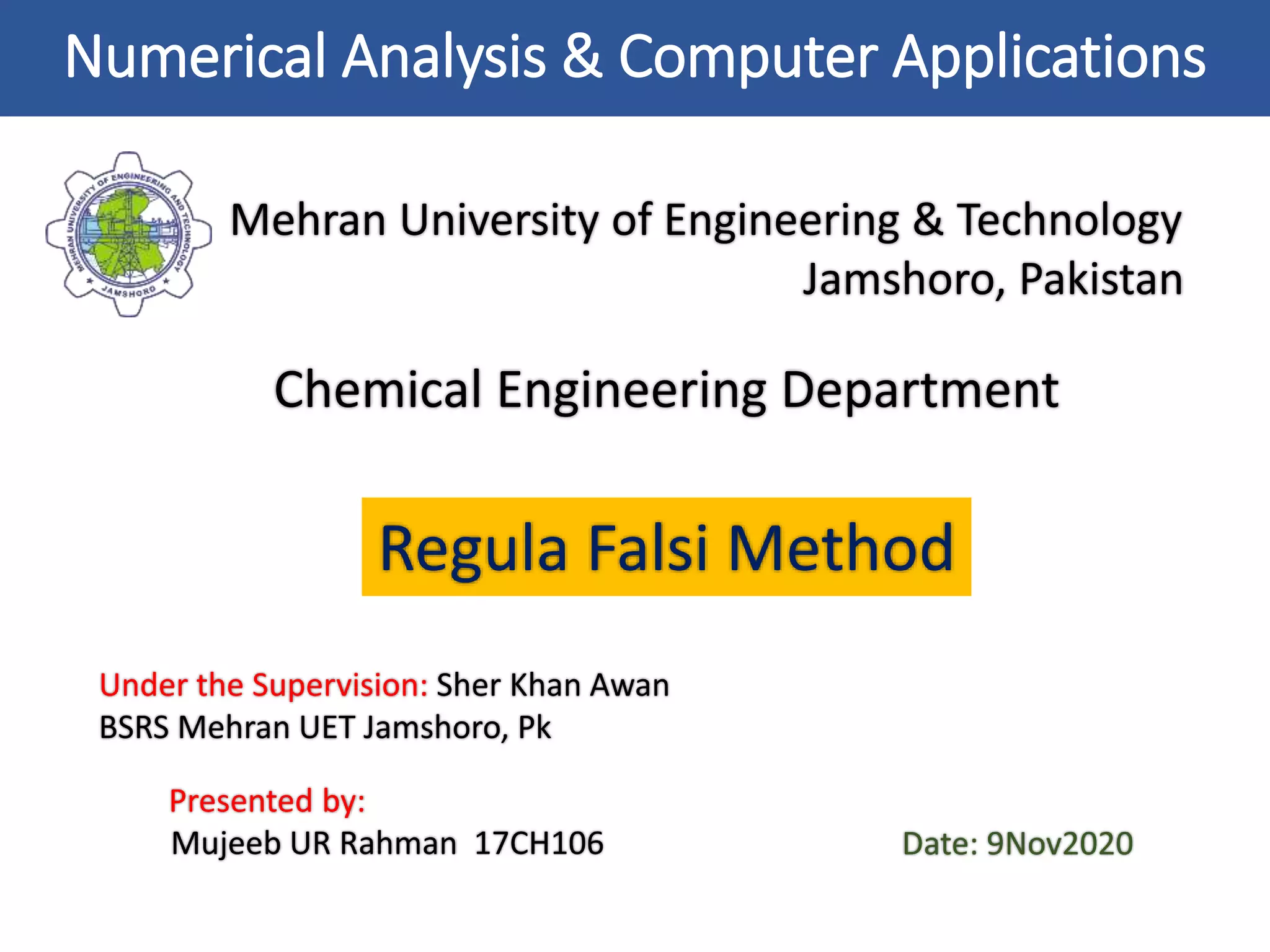NACA Regula Falsi Method | PPT