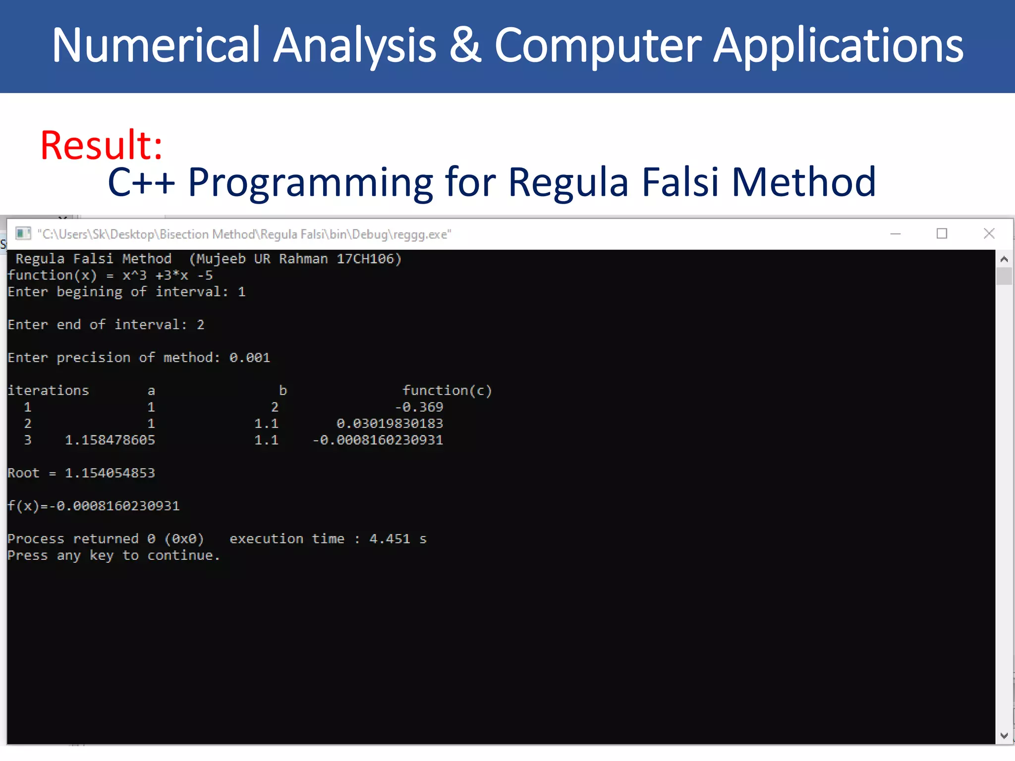 NACA Regula Falsi Method | PPT