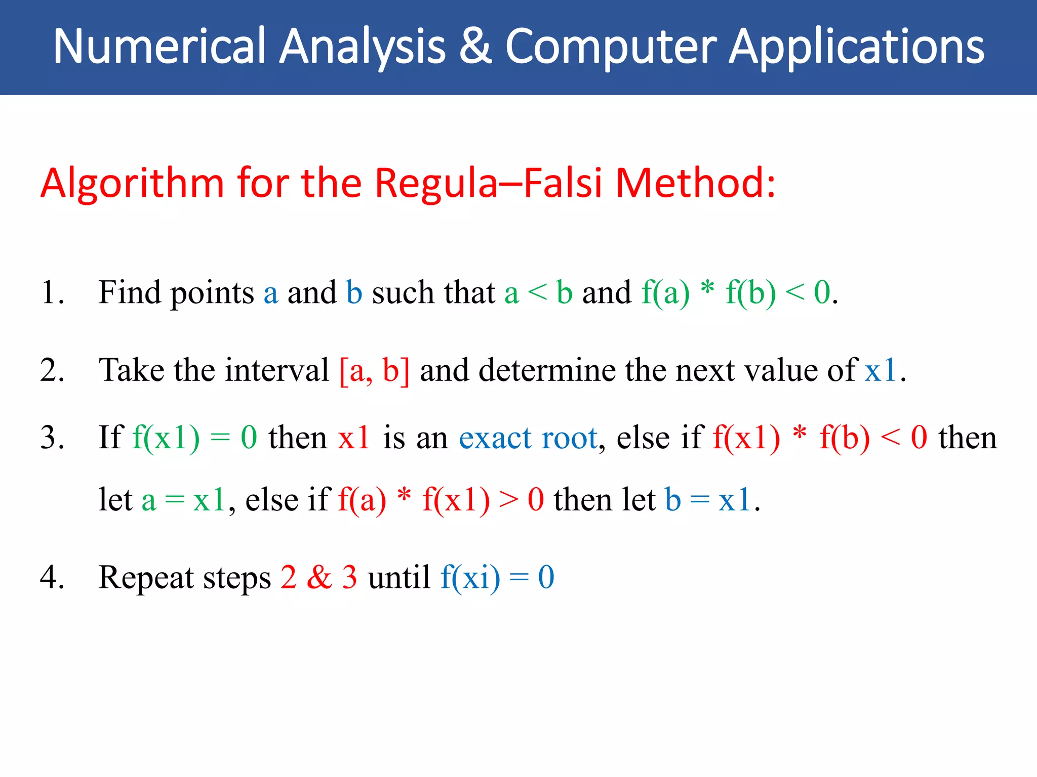 NACA Regula Falsi Method | PPT