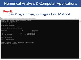 NACA Regula Falsi Method | PPT