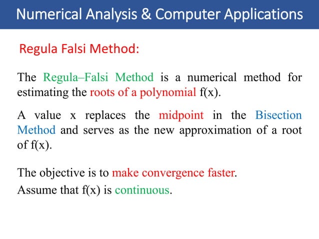 NACA Regula Falsi Method | PPT