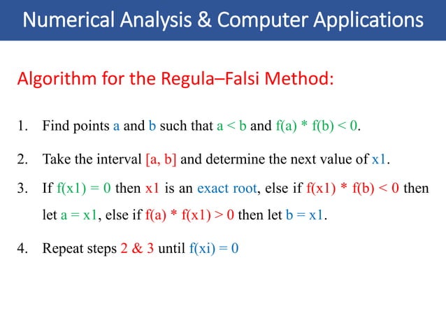 NACA Regula Falsi Method | PPT
