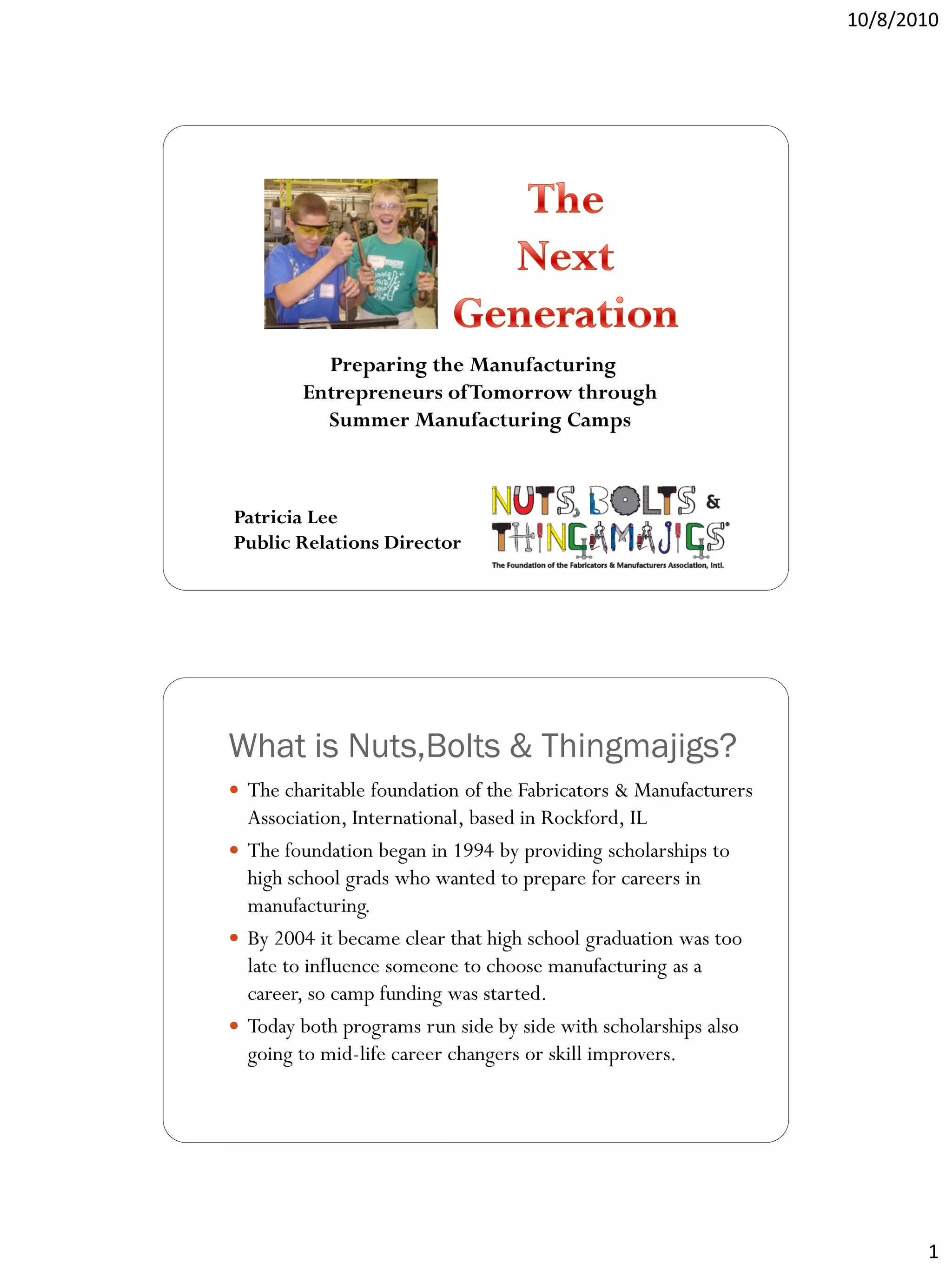 NACCE Presentation The Next Generation | PDF