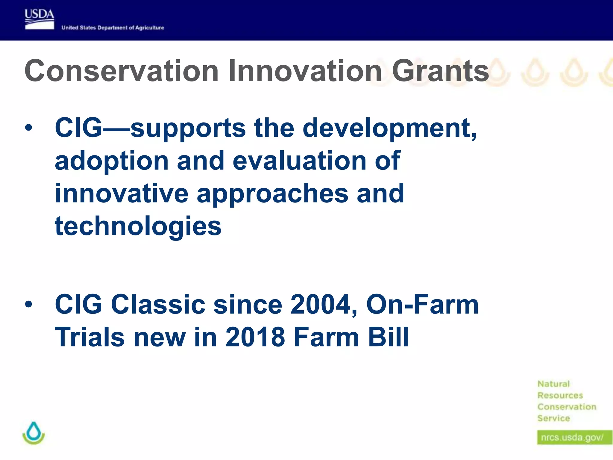 USDA Conservation Innovation Grants | PPTX