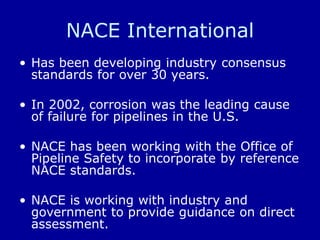 NACE Direct Assessment Standards applicable | PPT