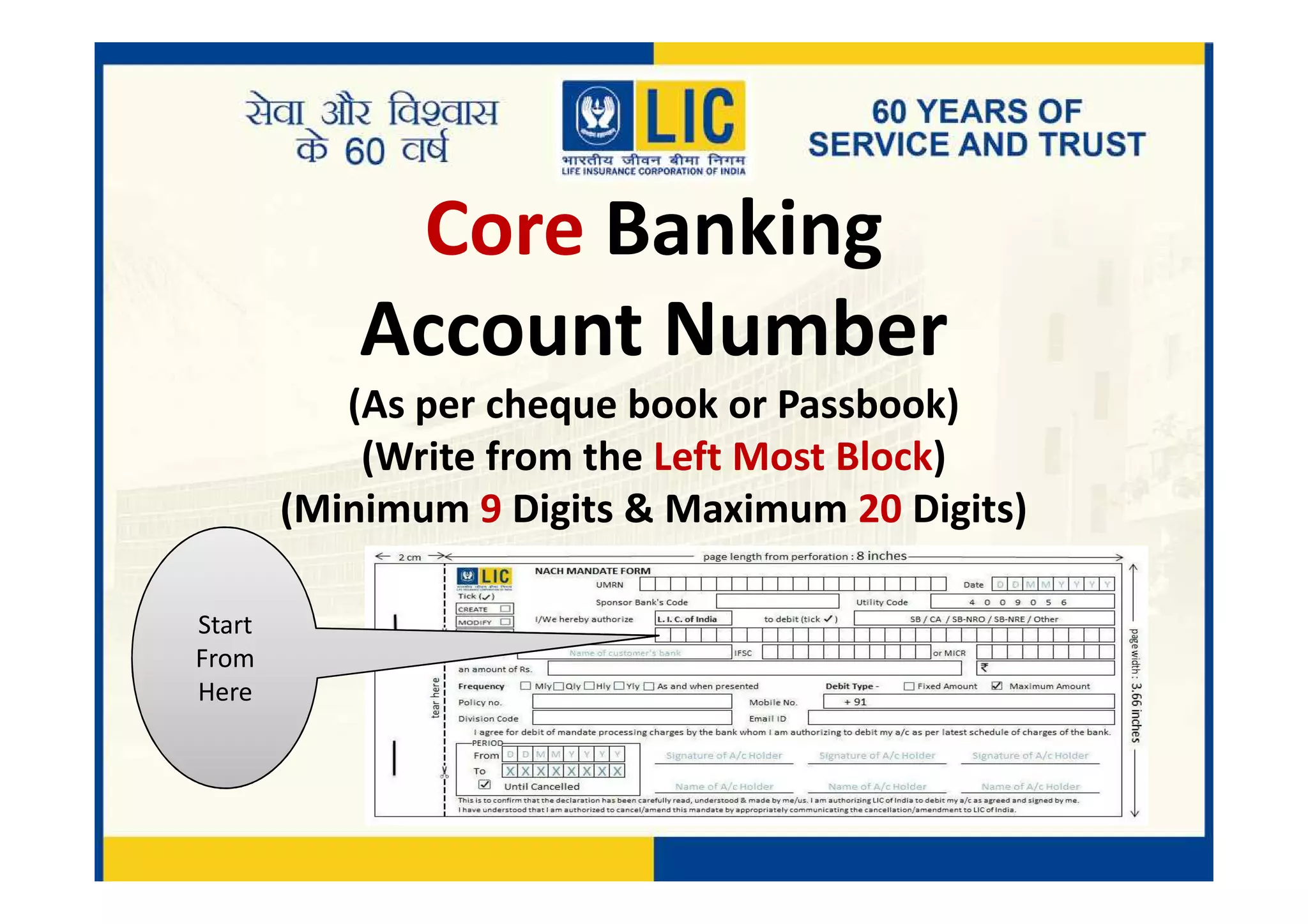 LIC NACH FORM - GUIDELINES TO FILL THE FORM | PDF