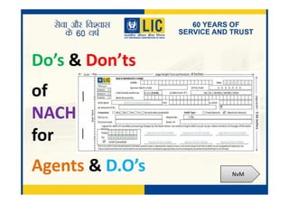LIC NACH FORM - GUIDELINES TO FILL THE FORM | PDF