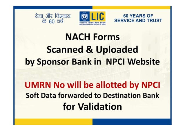 LIC NACH FORM - GUIDELINES TO FILL THE FORM | PDF