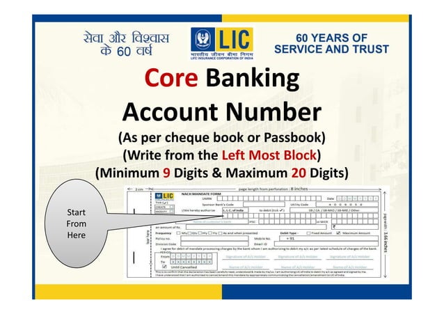 LIC NACH FORM - GUIDELINES TO FILL THE FORM | PDF