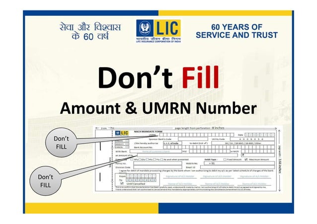 LIC NACH FORM - GUIDELINES TO FILL THE FORM | PDF
